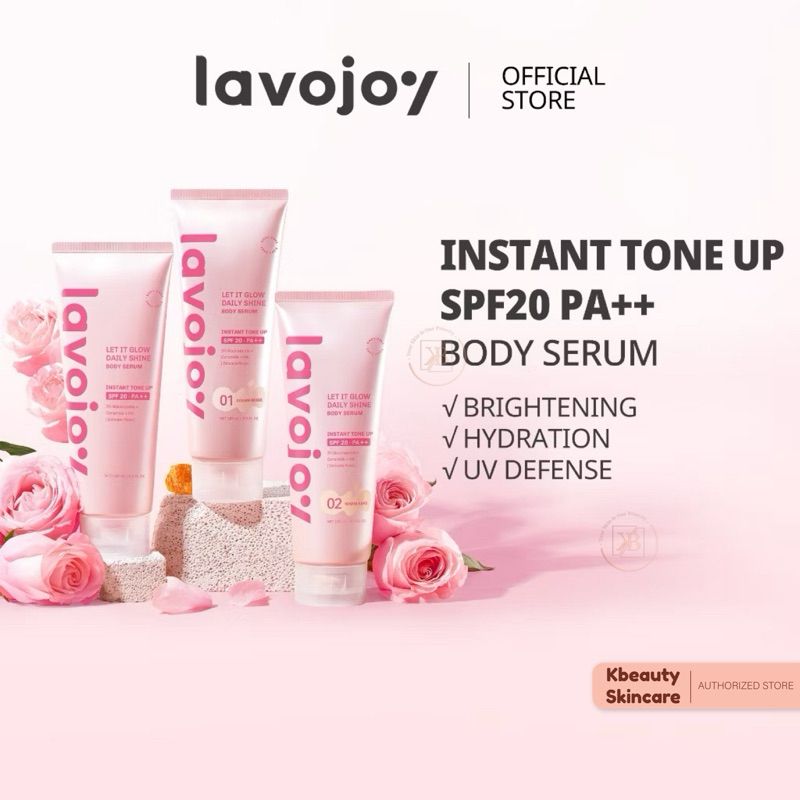 Lavojoy Let It Glow Daily Shine Body Serum Instant Tone Up SPF 20 PA++ ...