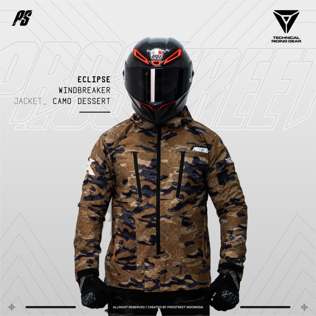 Prostreet Windbreaker Eclipse Camo Dessert Motorcycle Jacket | Shopee ...