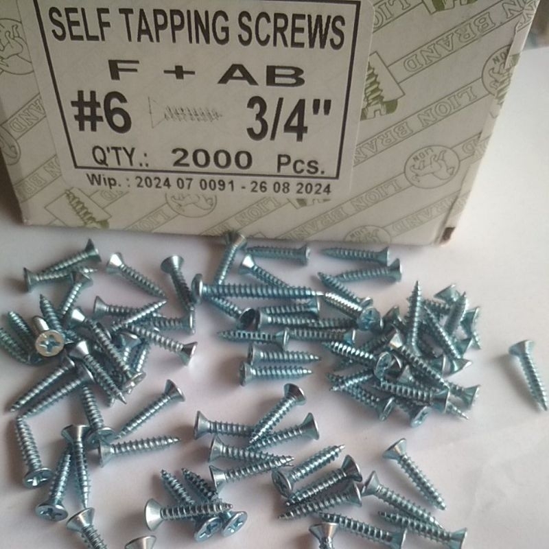 KAYU 2 cm Wooden Screws FAB Screws Retail 6 x 3/4 Contents 100 pcs ...