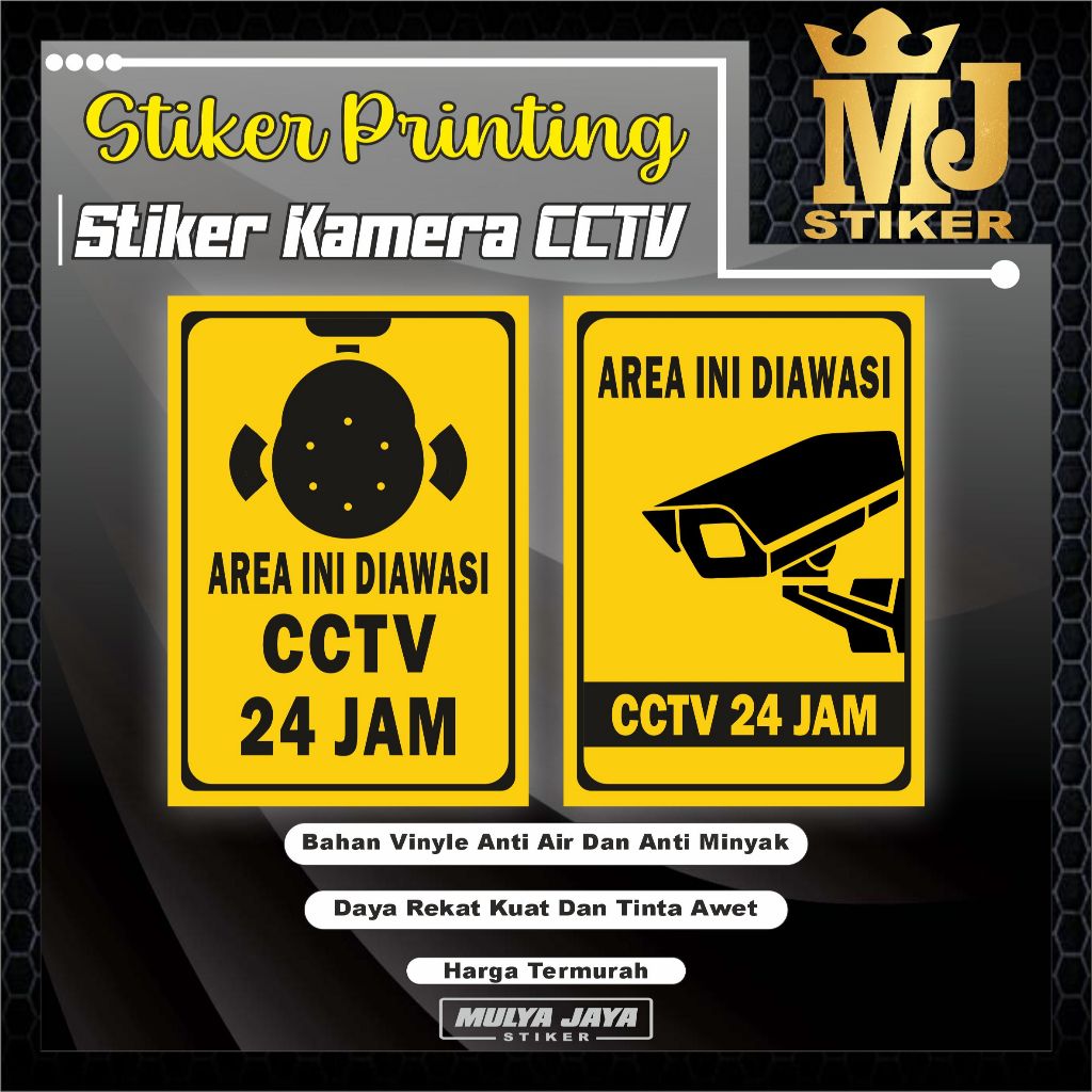 Mulya Jaya Cctv Stickers / 24 Hour Cctv Stckers / 24 Hour Cctv Stickers ...