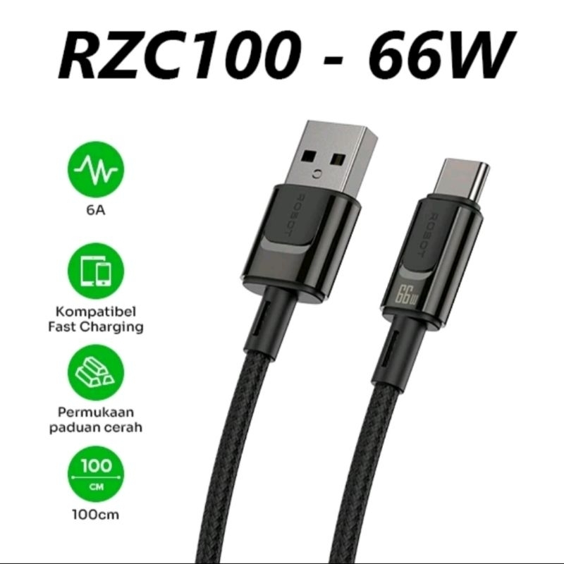 Cass RZC100 Cable Robot Type-C 66W Fastcharging Cable USB-C Data ...
