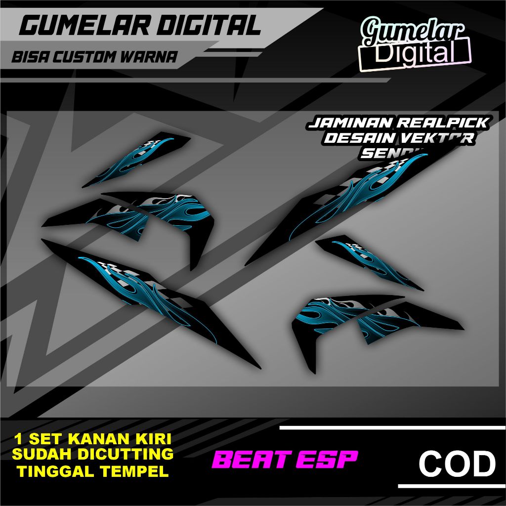 Simple STRIPPING HONDA BEAT ESP BEAT STREET API LIVERY SS BLUE V2 ...