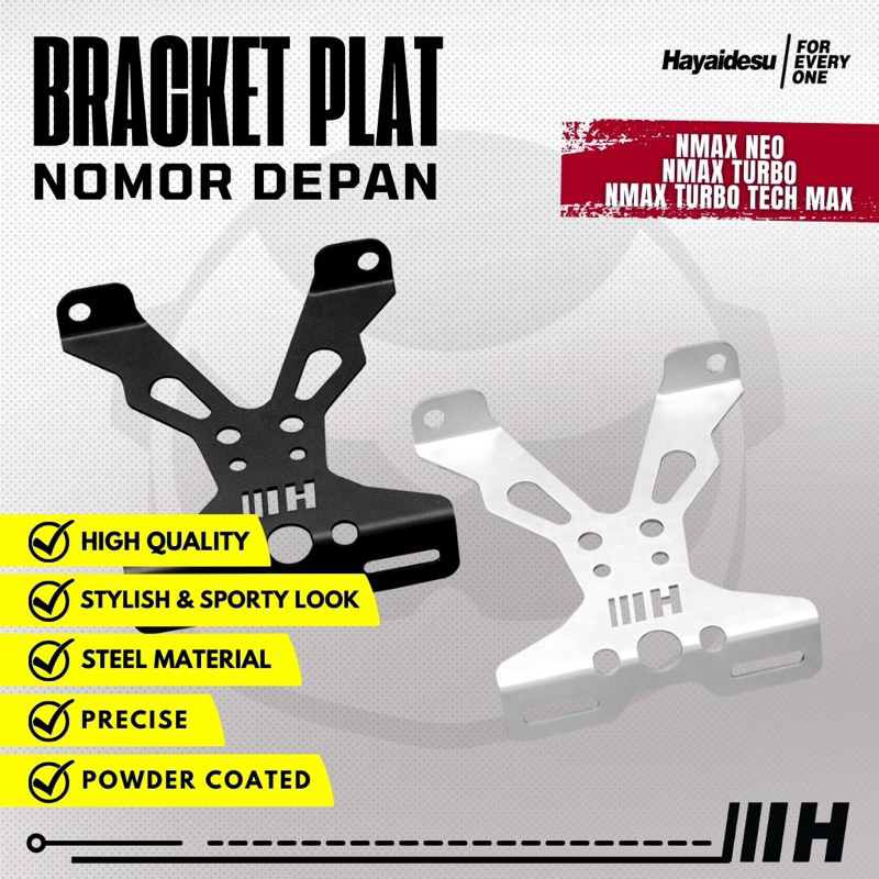(Hayaidesu) Bracket/front Number Plate Bracket Yamaha Nmax NEO,TURBO ...