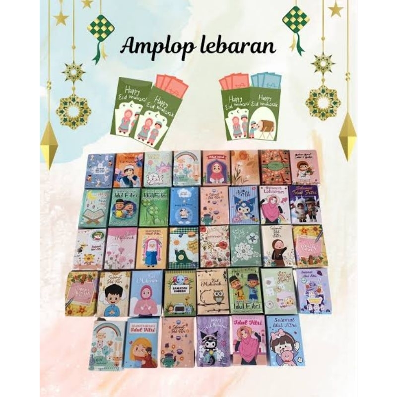 Funny Eid Envelopes Ampau Unique Cartoon Characters Contains 50 Pcs Eid ...