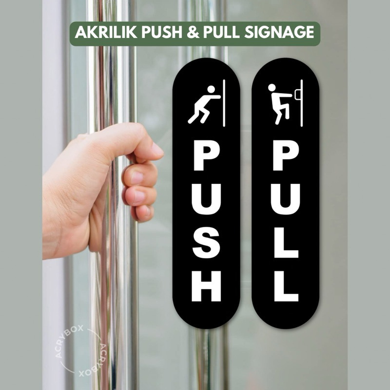 Entrance & Exit Door Signage / Push & Pull Signage | Shopee Malaysia