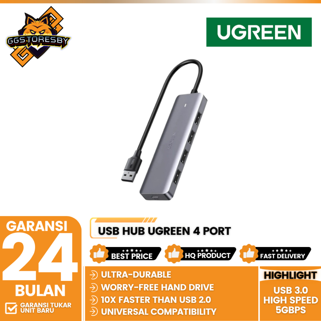 Usb HUB UGREEN 4 PORT USB 3.0 HIGH SPEED 5GBPS 50985 | Shopee Malaysia