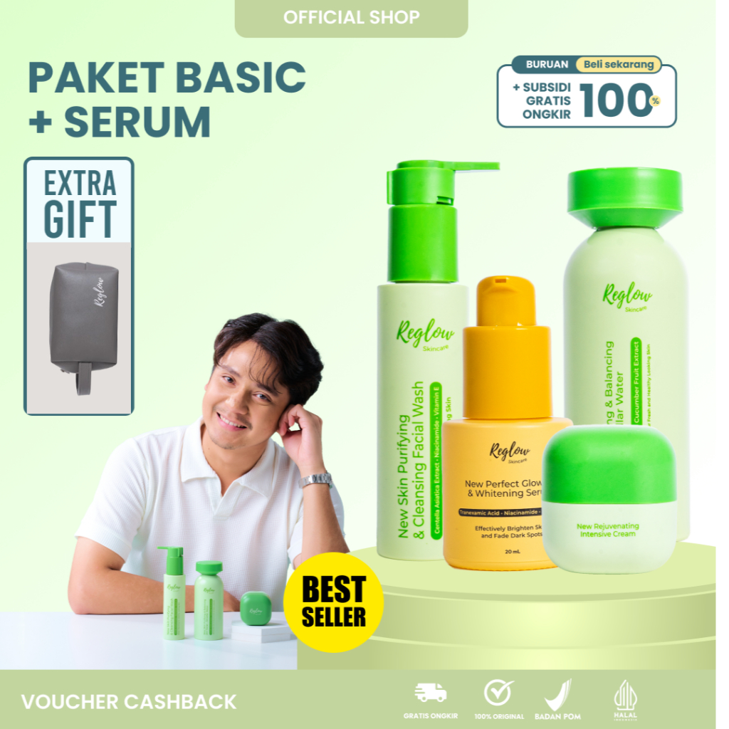 Reglow Glowing Skin Treatment Package contains 4 By Dr Sindy BPOM ...