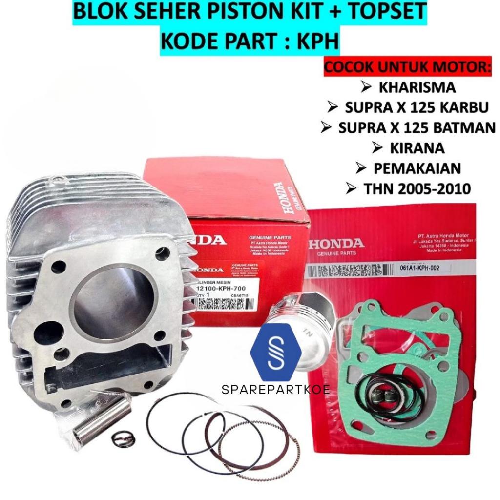 Complete Block + Piston (KPH) Supra X 125 Old Carburetor/Karisma/Kirana ...