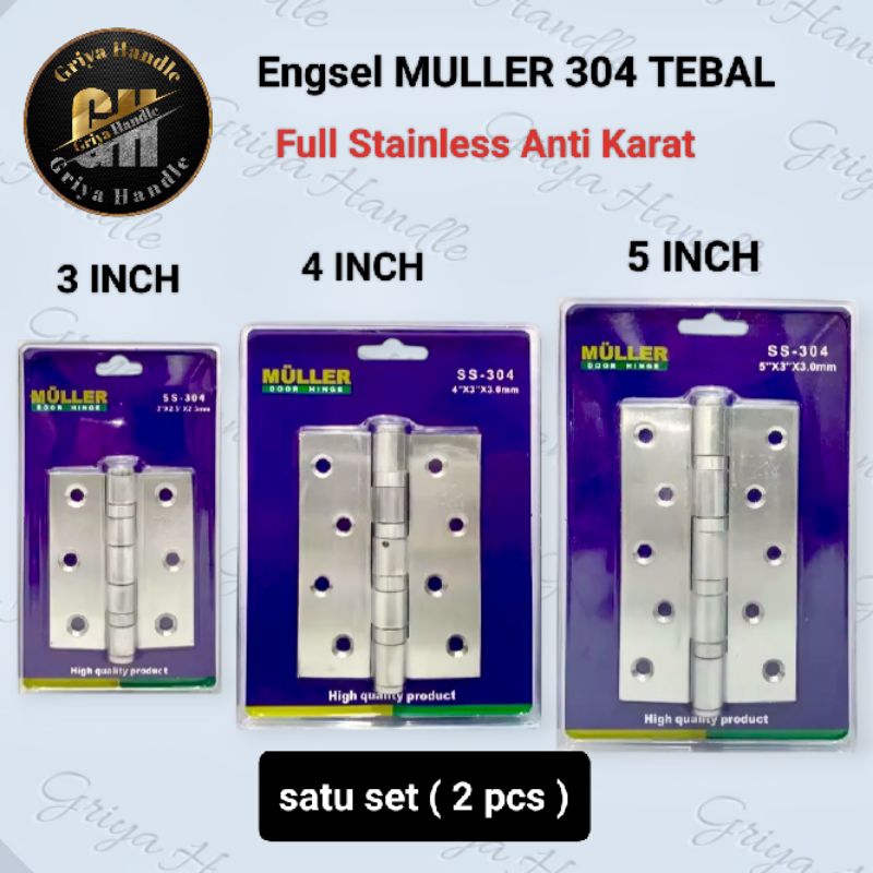 Muller hinges 3 inch 4 inch 5 inch stainless 304/ (1 set) MULLER hinges ...