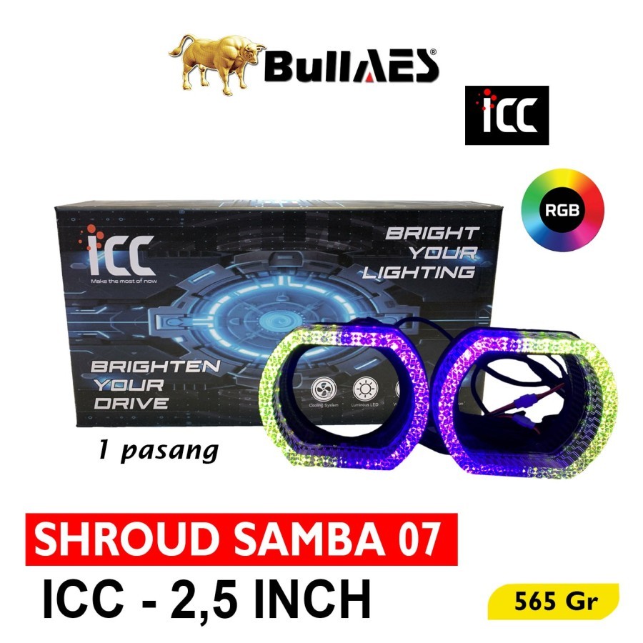 Shroud BMW RGB Samba 07 Crystal 5D Diamond Cutting 2.5 Inch ICC Brand ...