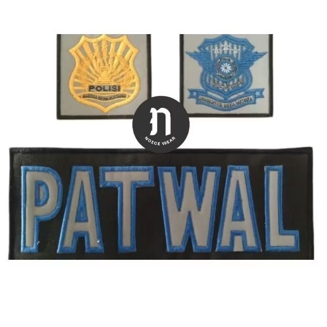 Blue Patwal Embroidered Logo. A Set of removable adhesive logos ...