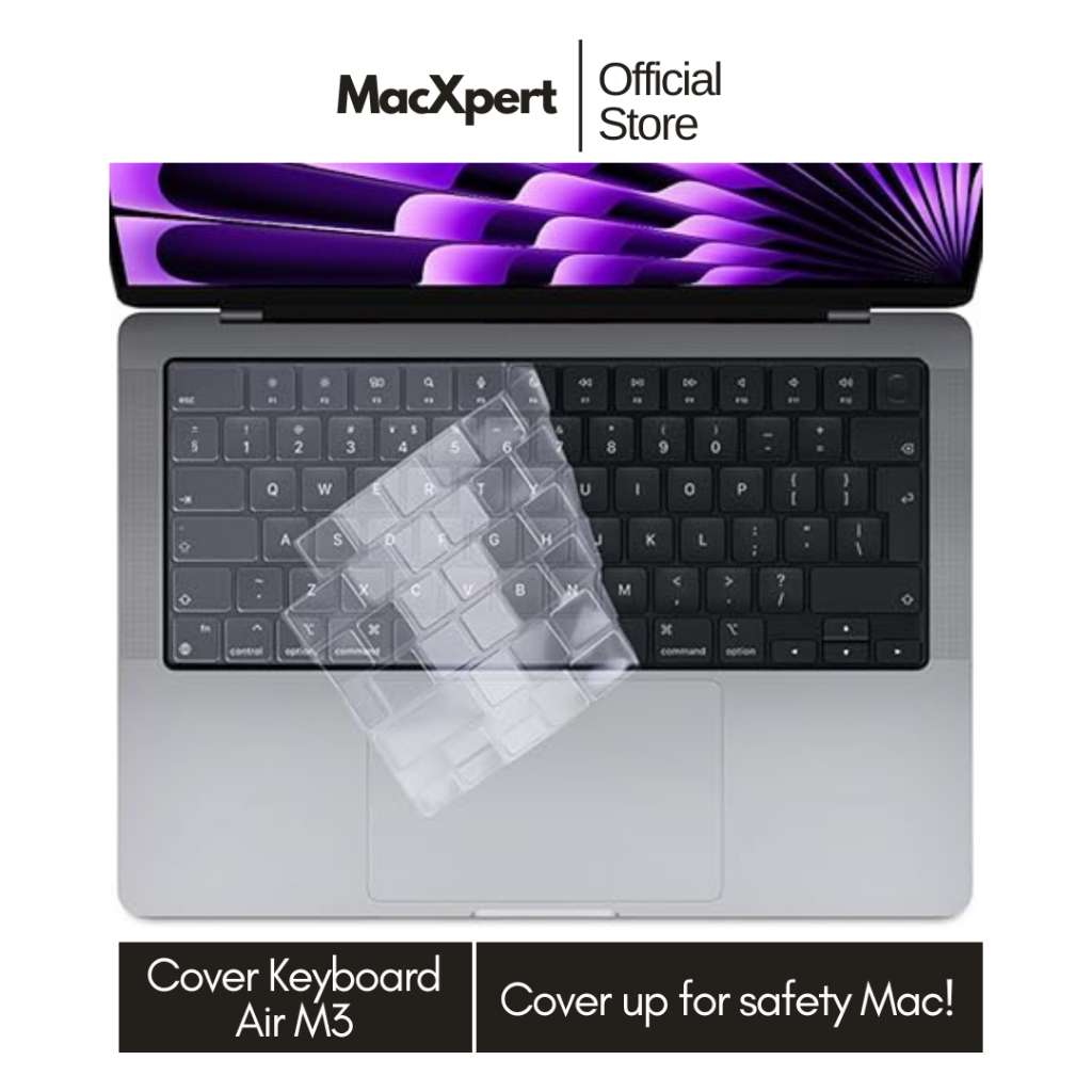 Macbook Cover Keyboard Protector Air M3 13 Inch A3113 2024 | Shopee ...