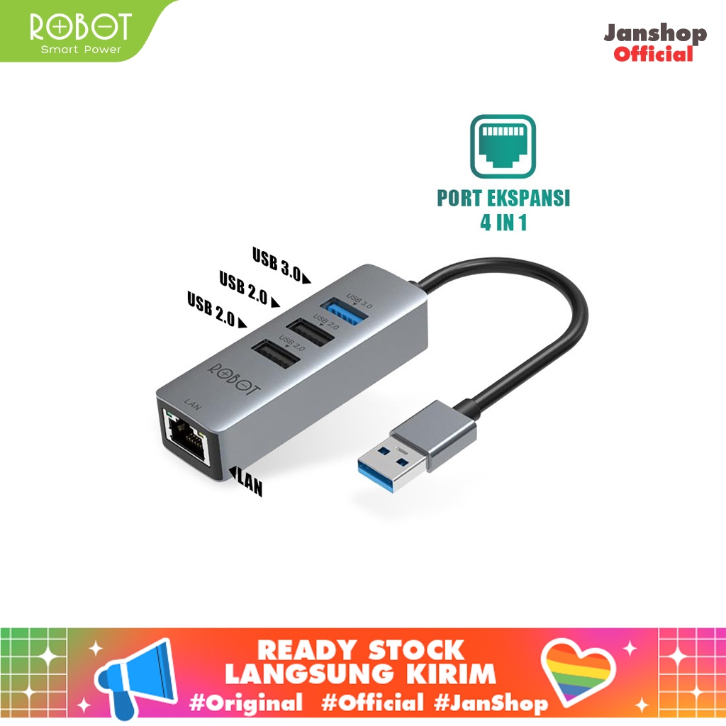 Robot 4 in 1 USB Hub 3.0 ,2.0 with 10, 100 Mbps LAN RJ45 Ethernet ...