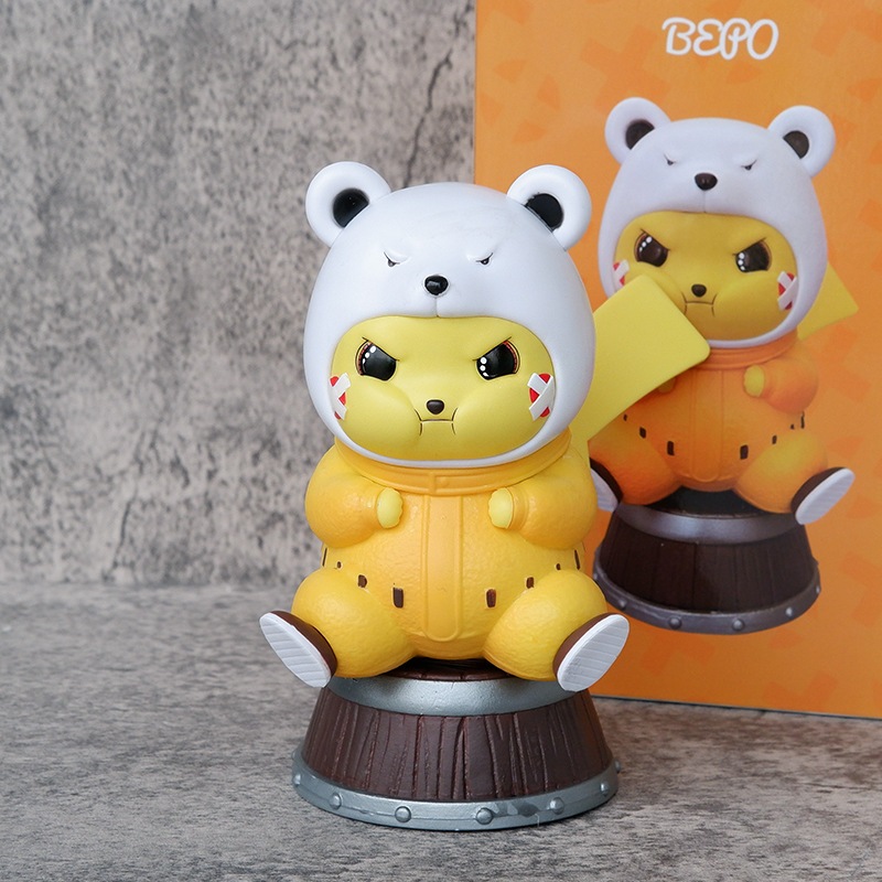 [ PIKACHU FIGURE ] pokemon Pikachu panda anime action figure display ...