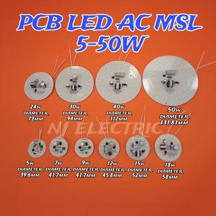 MSL 5-50w AC LED PCB (cable already installed) | Shopee Malaysia