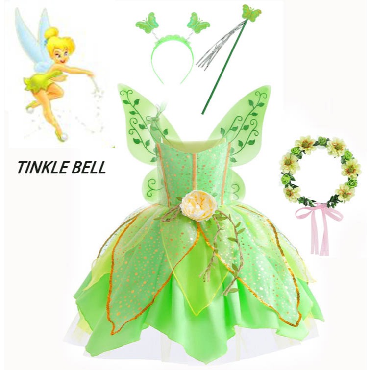 Tinkle bell costumes, clothes / wing accessories, bandanas, headbands ...