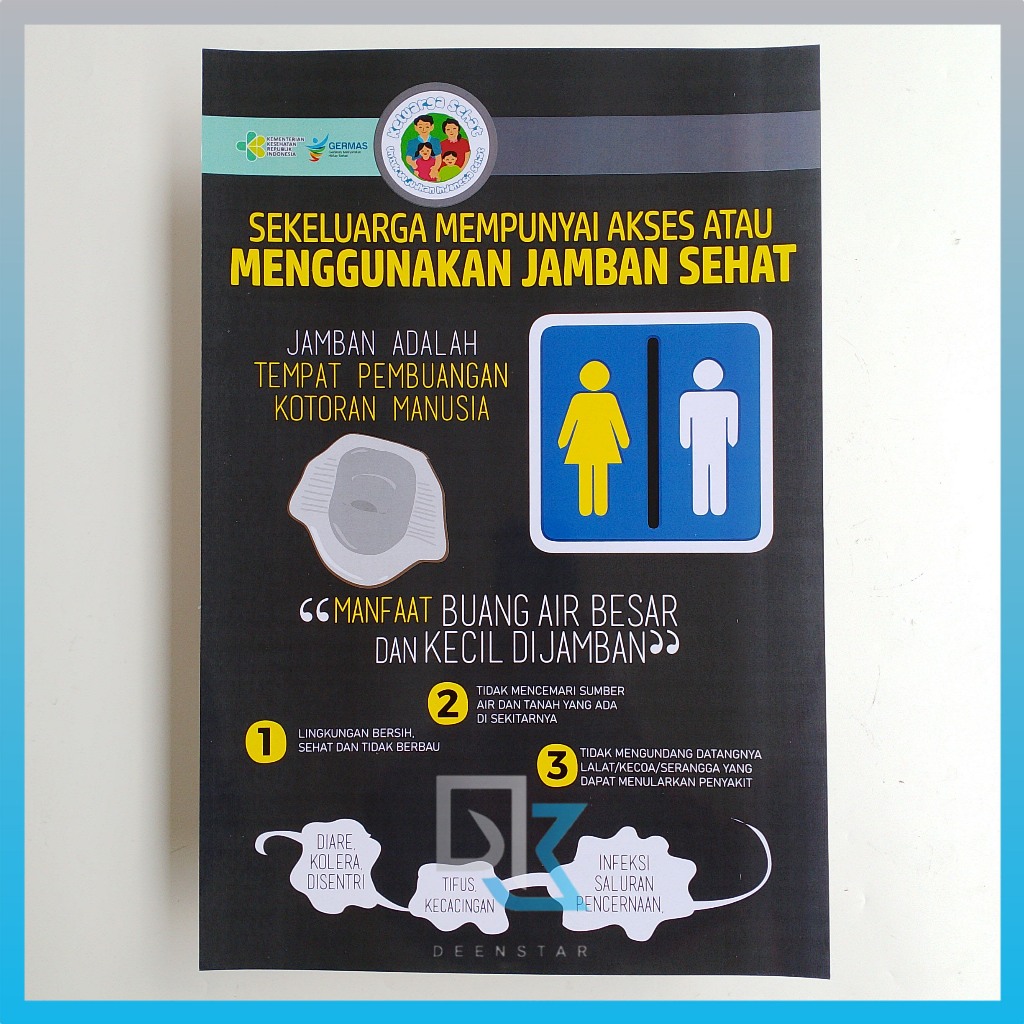 Poster Using Healthy Jamban - Sanitation - STBM - Health Poster ...