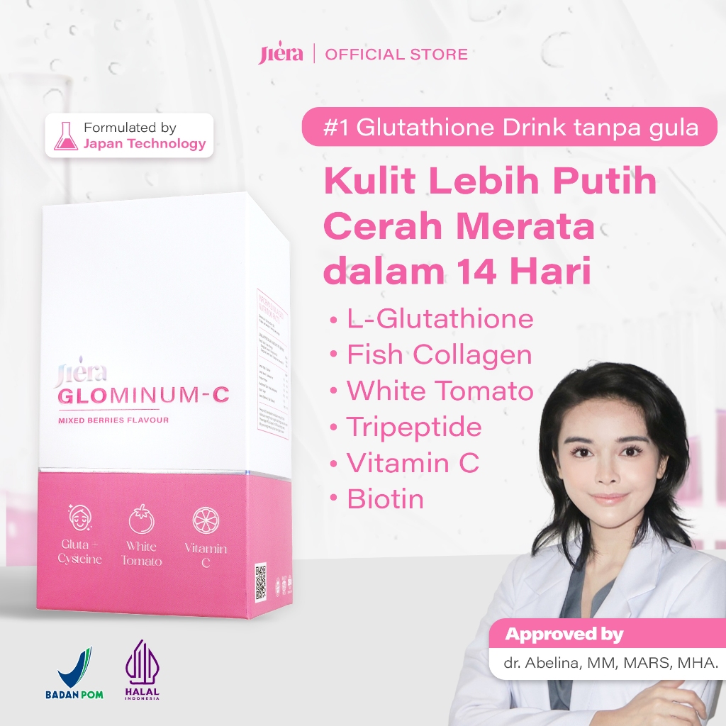 Jiera Glominum-C Drink - 1 BOX contains 10 | Glutathione & Collagen ...
