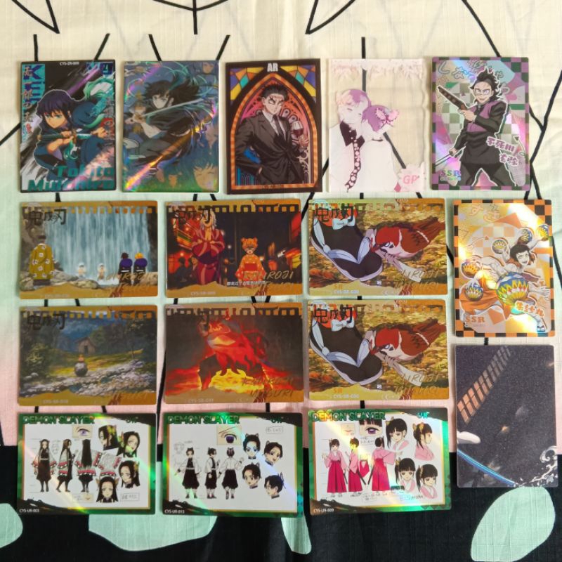 Demon Slayer Kimetsu no Yaiba Card Thick Glossy Card Hologram Card Box ...