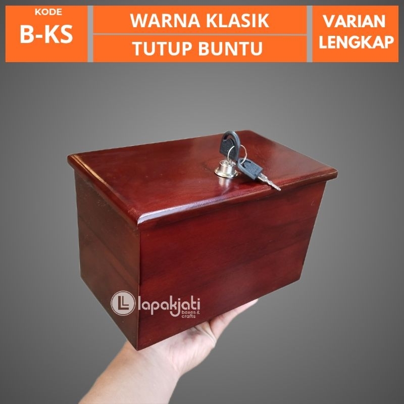 KAYU CLASSIC STORAGE Box MODEL-B Money Box Jewelry Box Plain Teak Wood ...