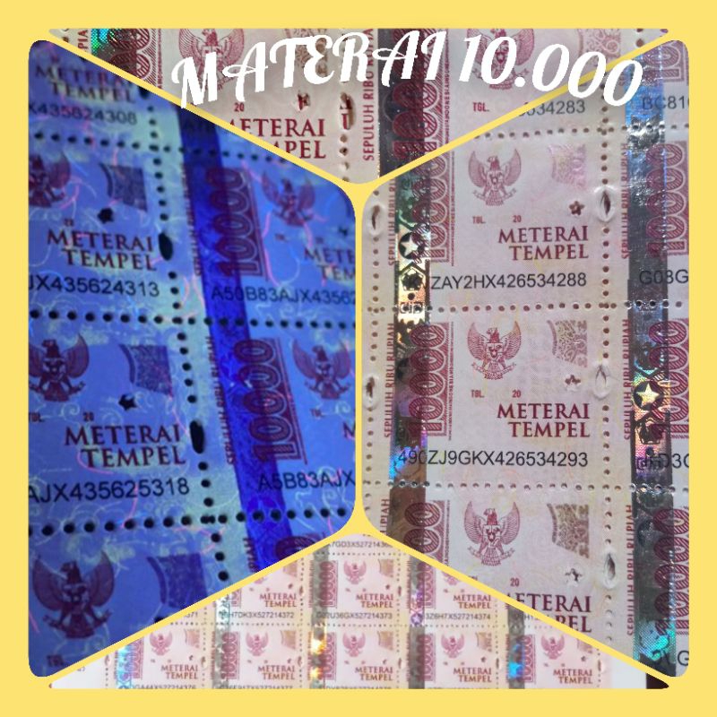 MATERAI 10,000 ORIGINAL POST SHEET | Shopee Malaysia