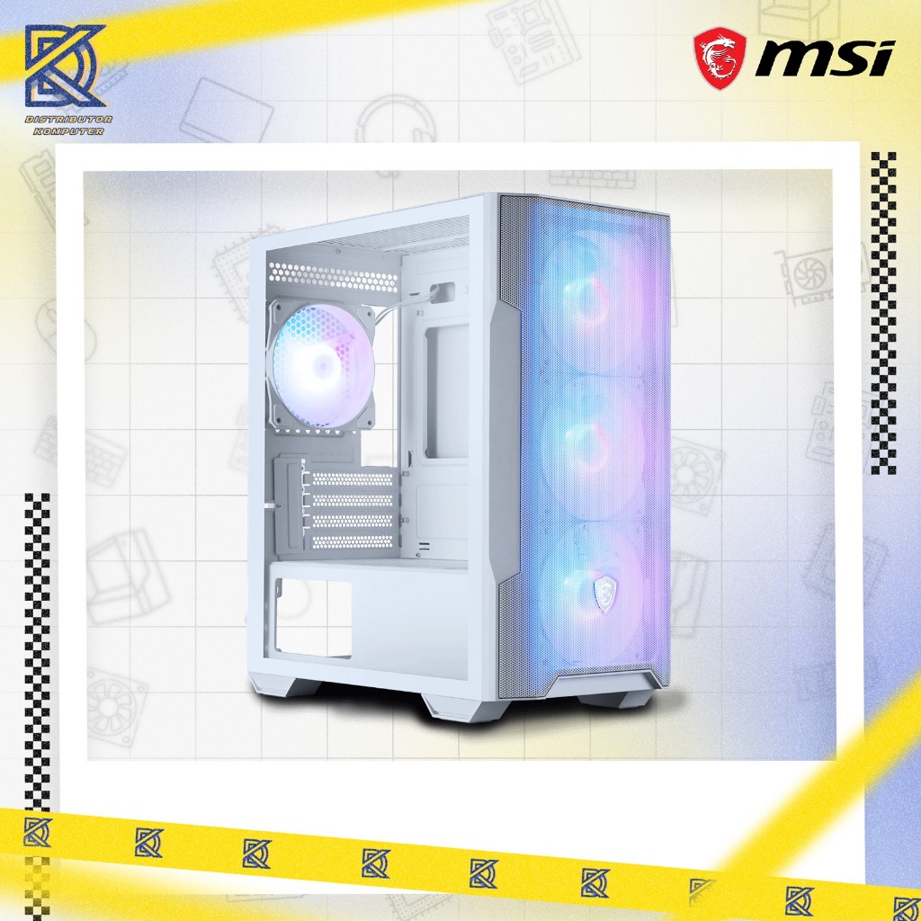 Msi PC CASING MAG FORGE M100R WHITE INCLUDE 4 FAN ARGB - WHITE | Shopee ...