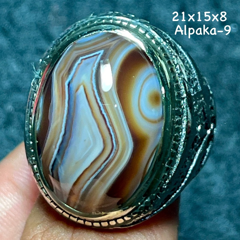 Sulaiman Gilang Natural Agate Ring (Genuine Natural) | Shopee Malaysia