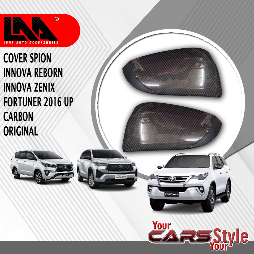 ORIGINAL INNOVA REBORN INNOVA ZENIX FORTUNER 2016 UP CARBON MIRROR ...