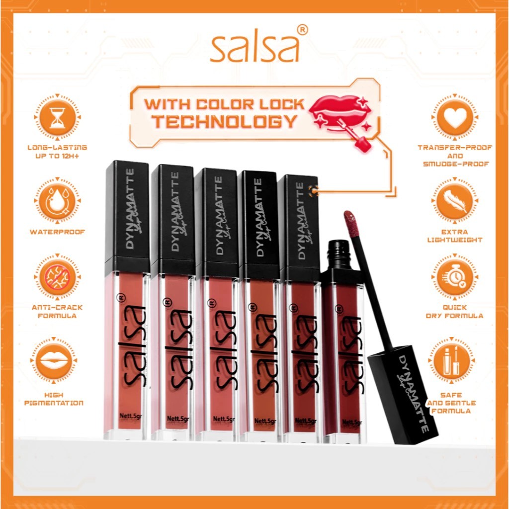SALSA Dynamatte Lip Cream - Matte Lip Cream | Intense and Long Lasting ...