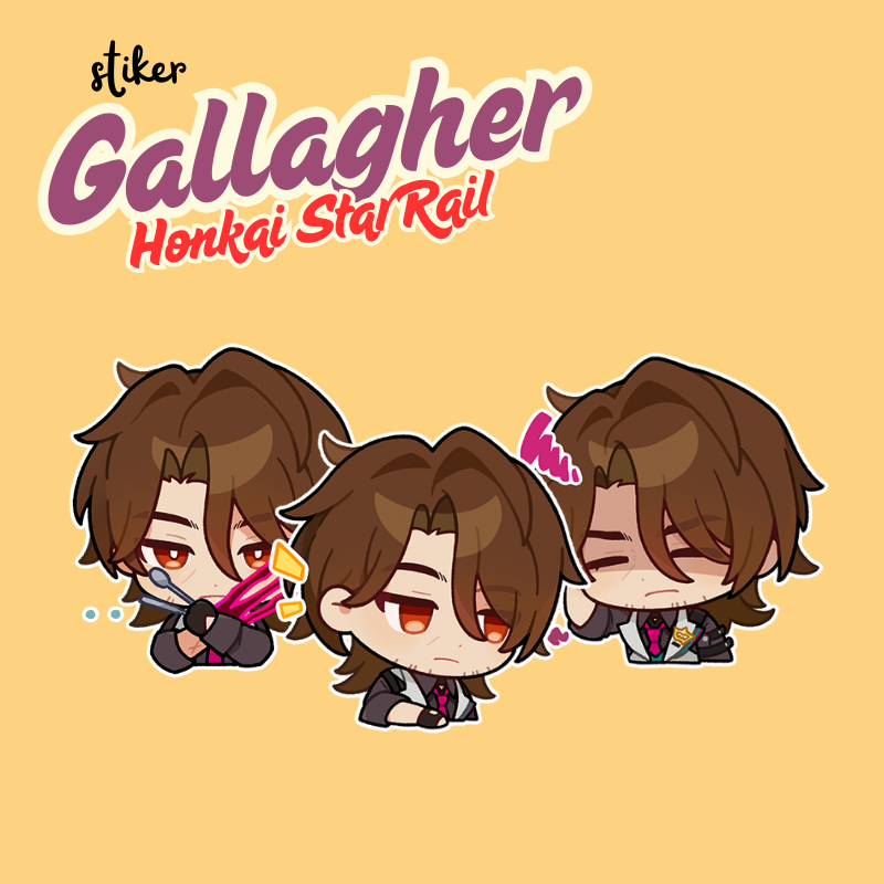 HSR GALLAGHER STICKER | HONKAI STAR RAIL GALLAGHER VINYL WATERPROOF ...
