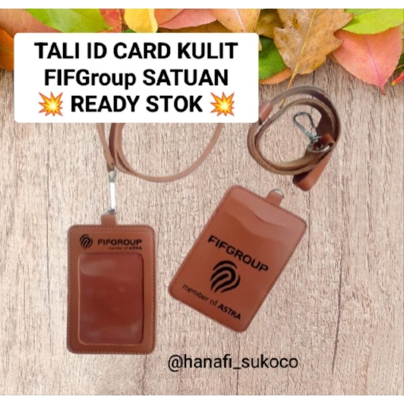 FIFGroup premium leather id card rope FIFGroup logo UNIT | Shopee Malaysia