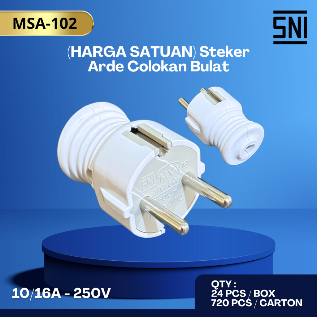 (UNIT PRICE) SNI Round Electrical Plug Ground Plug - MSA-102 | Shopee ...