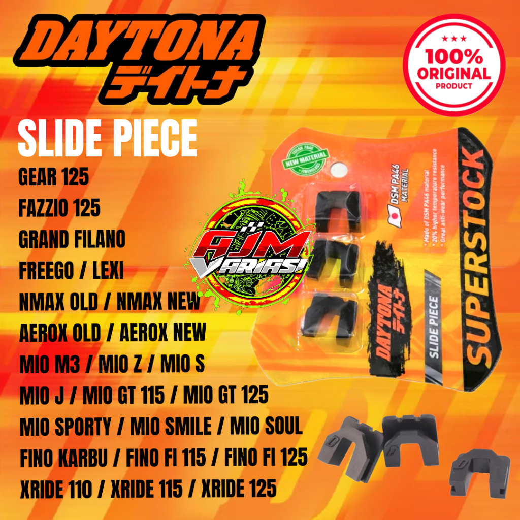 Daytona Slide Piece Yamaha Mio Nmax Aerox M3 Mio S, Mio Z, Mio J, Mio ...