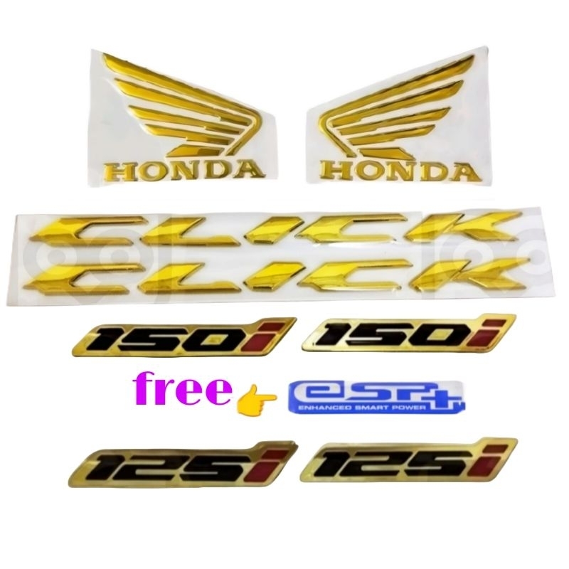 3D Embossed Emblem Logo Sticker for Honda Click 125i&150i and Garuda ...