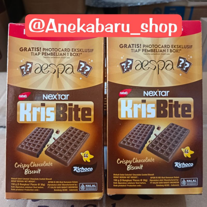(1 BOX / 5 PCS ) NABATI NEXTAR KRISBITE Crispy Chocholate Biscuits 30g ...