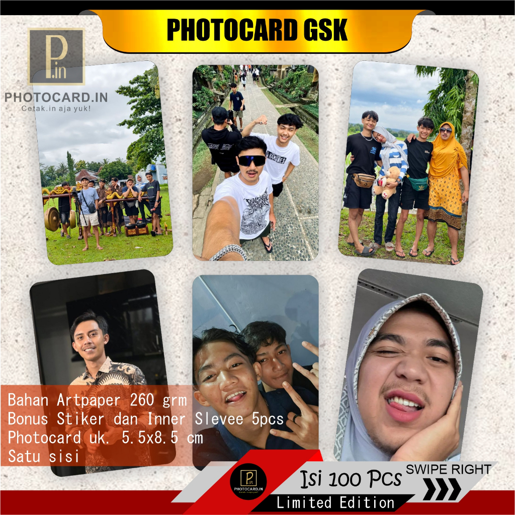Photocard GSK GWSM, TV Slide, Kusumawara 100 pcs (Free Stickers and ...