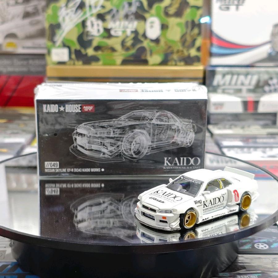 Mini GT Kaido House Nissan Skyline GTR R34 Kaido Works V2 White KHMG049 ...