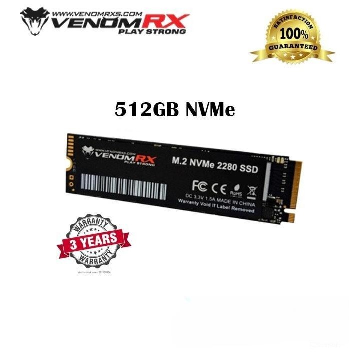 SSD NVME M.2 VENOMRX 256GB Solid Stade Drive NVME M.2 VENOMRX 3 Year ...