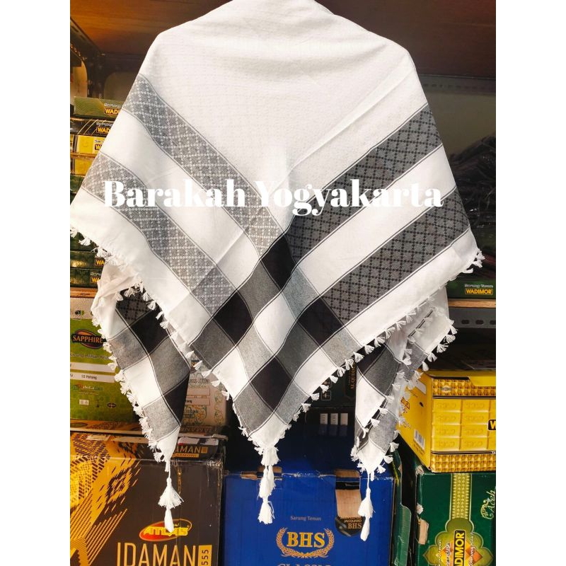 Premium turban Palestinian turban woven turban by hajj umroh santri ...