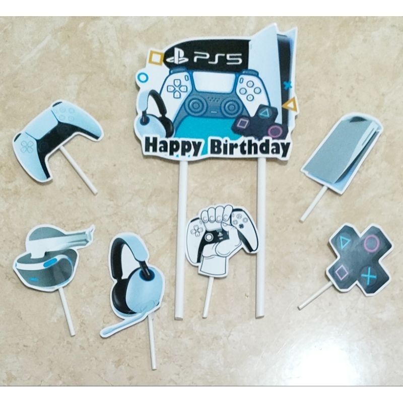 Topper toper cake decoration topper happy birthday PS5 playstation game ...