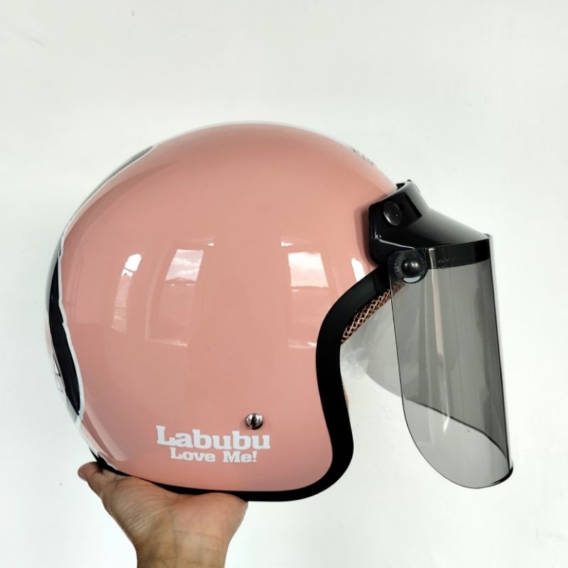 Labubu Peach Motif Character Bogo Helmet (Can Be Instant) | Shopee Malaysia