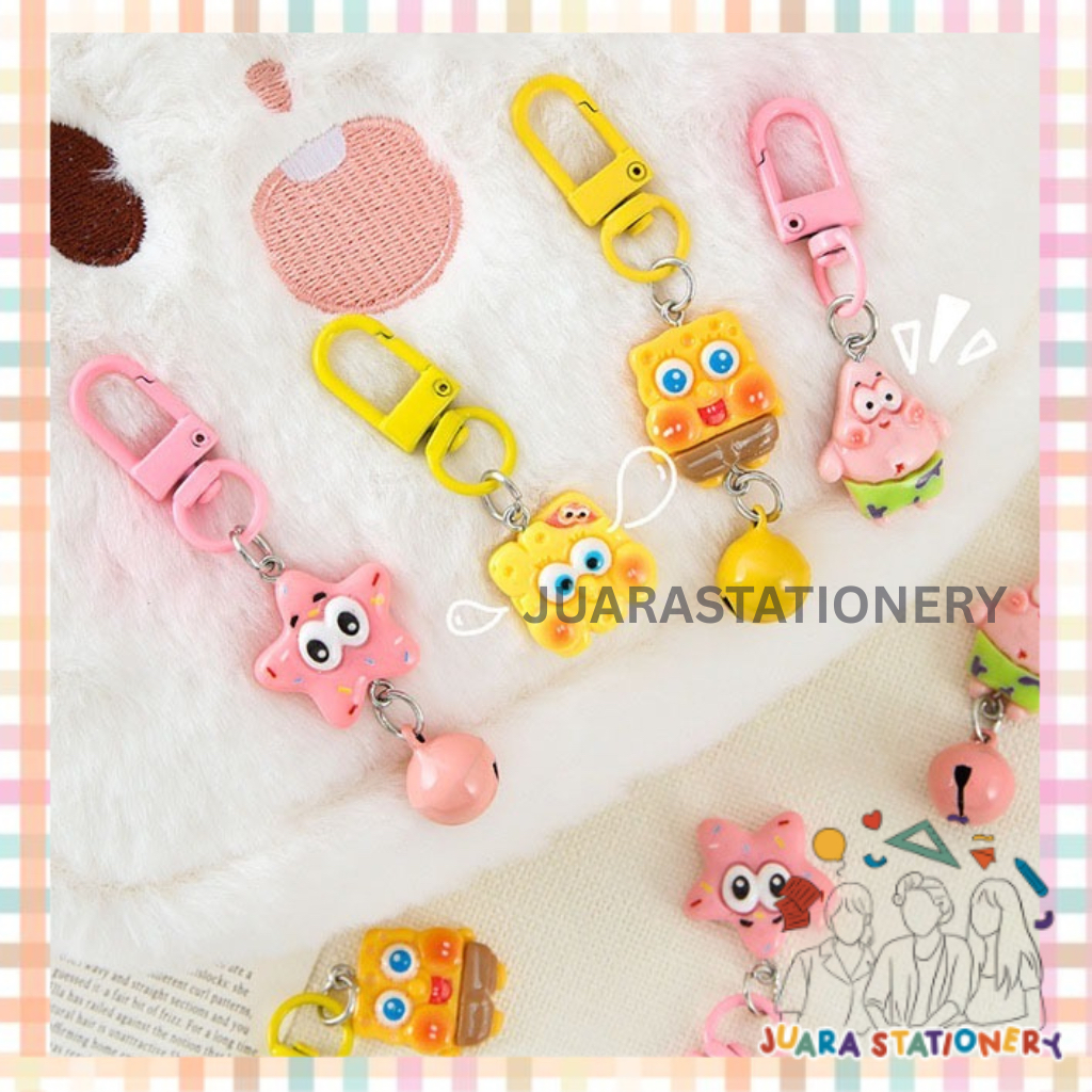 GANTUNGAN (253) JUARASTATIONERY Key Chain Mini Spongebob Patrick ...