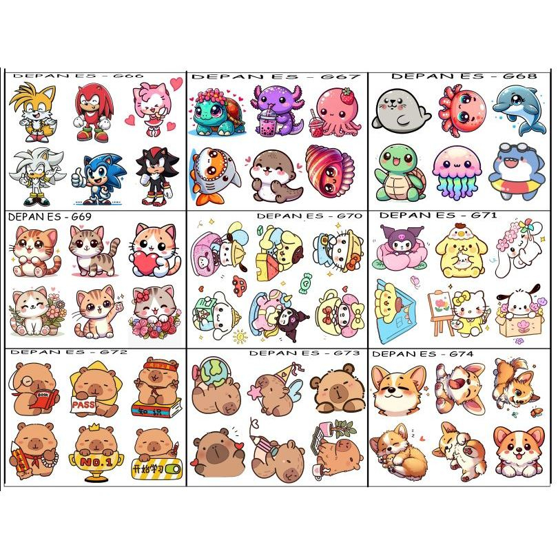 Edible Stamp Economic Pack Edible Picture Food Stickers Edible Image ...