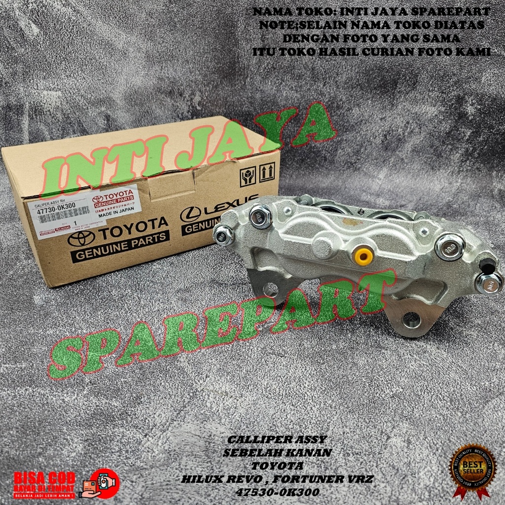 RH TOYOTA HILUX REVO FORTUNER VRZ 47730-0K300 RIGHT DISC BRAKE BLOCK ...