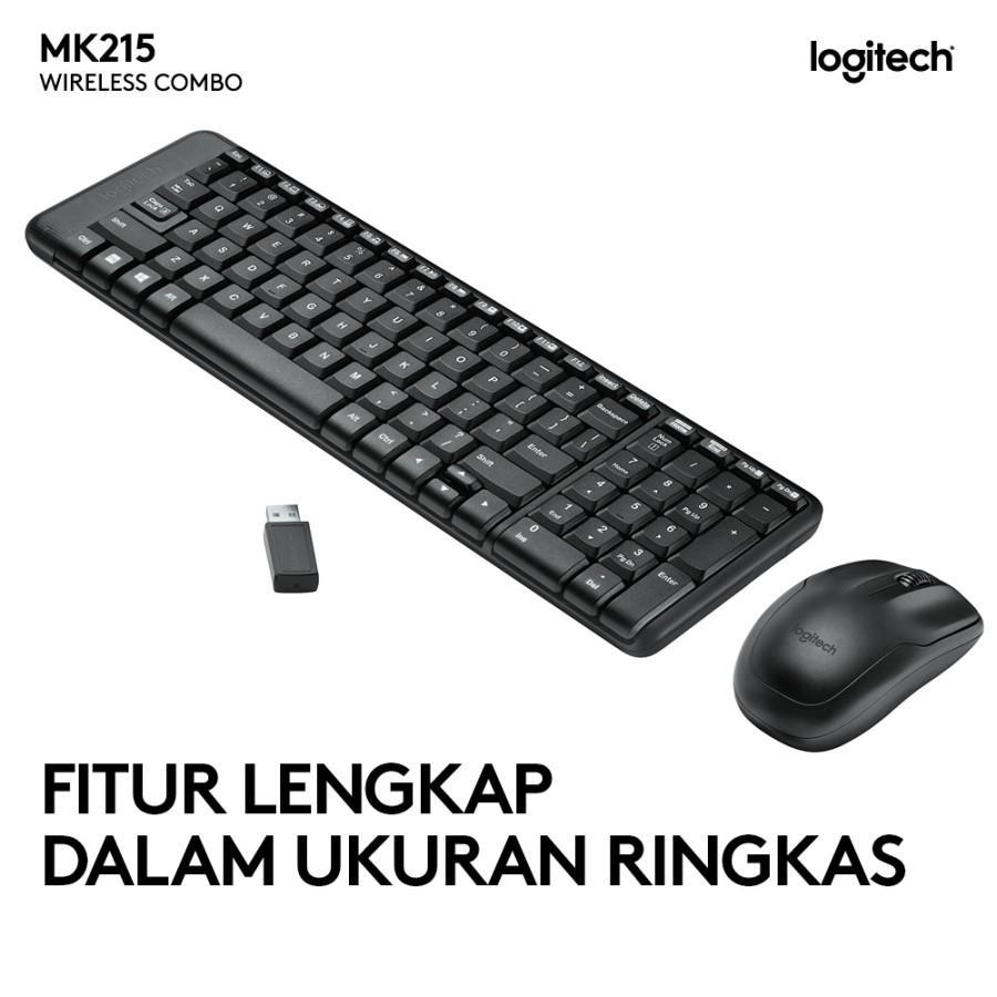 Logitech MK215 / MK-215 Combo Wireless Mouse + Office Keyboard | Shopee ...