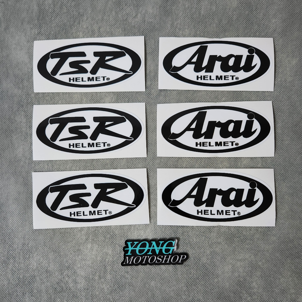 Sticker SET ARAI & TSR HELMET PRINTING Plain Sticker Motif | Shopee ...