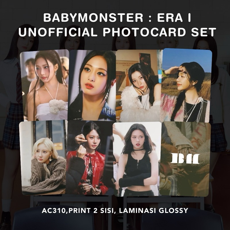 [Set] BABYMONSTER : ERA I Photobook Unofficial Photocard Set Ahyeon ...
