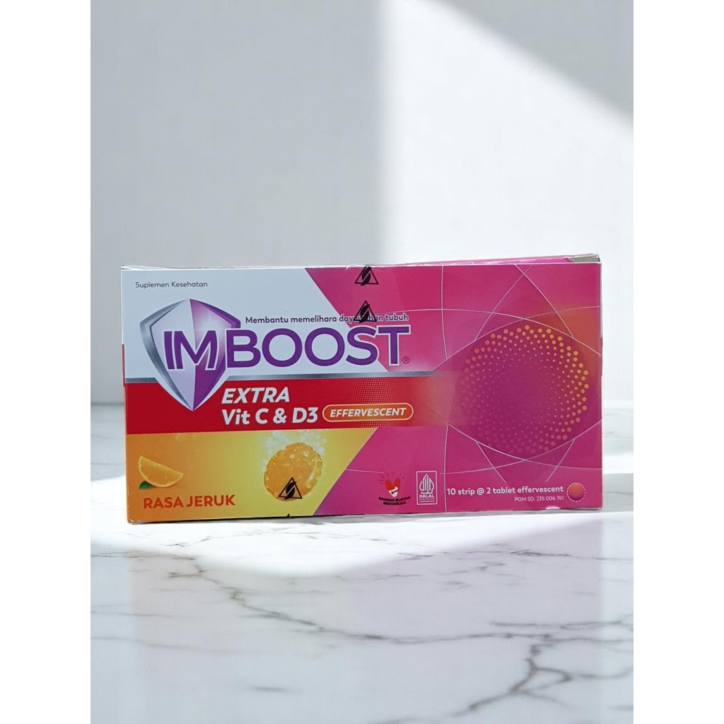 Imboost Extra Vit C & D3 Effervescent 1 Box contains 10 Strips 2 ...