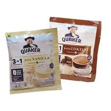 QUAKER OATMEAL OAT CEREAL DRINK 3 IN 1 CHOCOLATE VANILLA FLAVOR ...