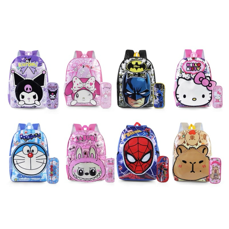 Unisex Kindergarten Elementary School Backpack Labubu Doraemon Kurumi ...
